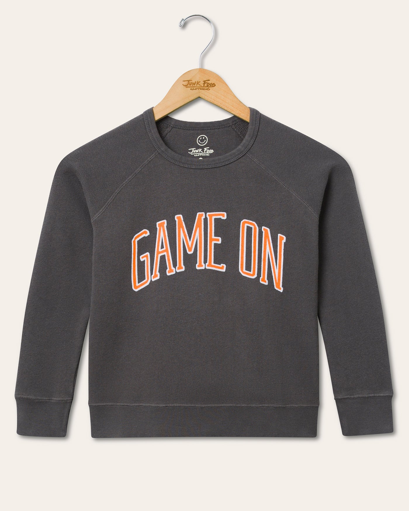 Kids Game On Flocked Raglan Fleece – Junk Food Clothing