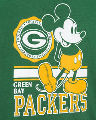 Kids Green Bay Packers Mickey Crest Tee | Junk Food Clothing
