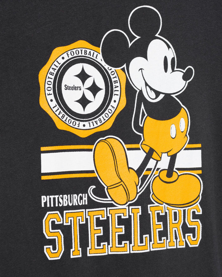 Kids Pittsburgh Steelers Mickey Crest Tee | Junk Food Clothing