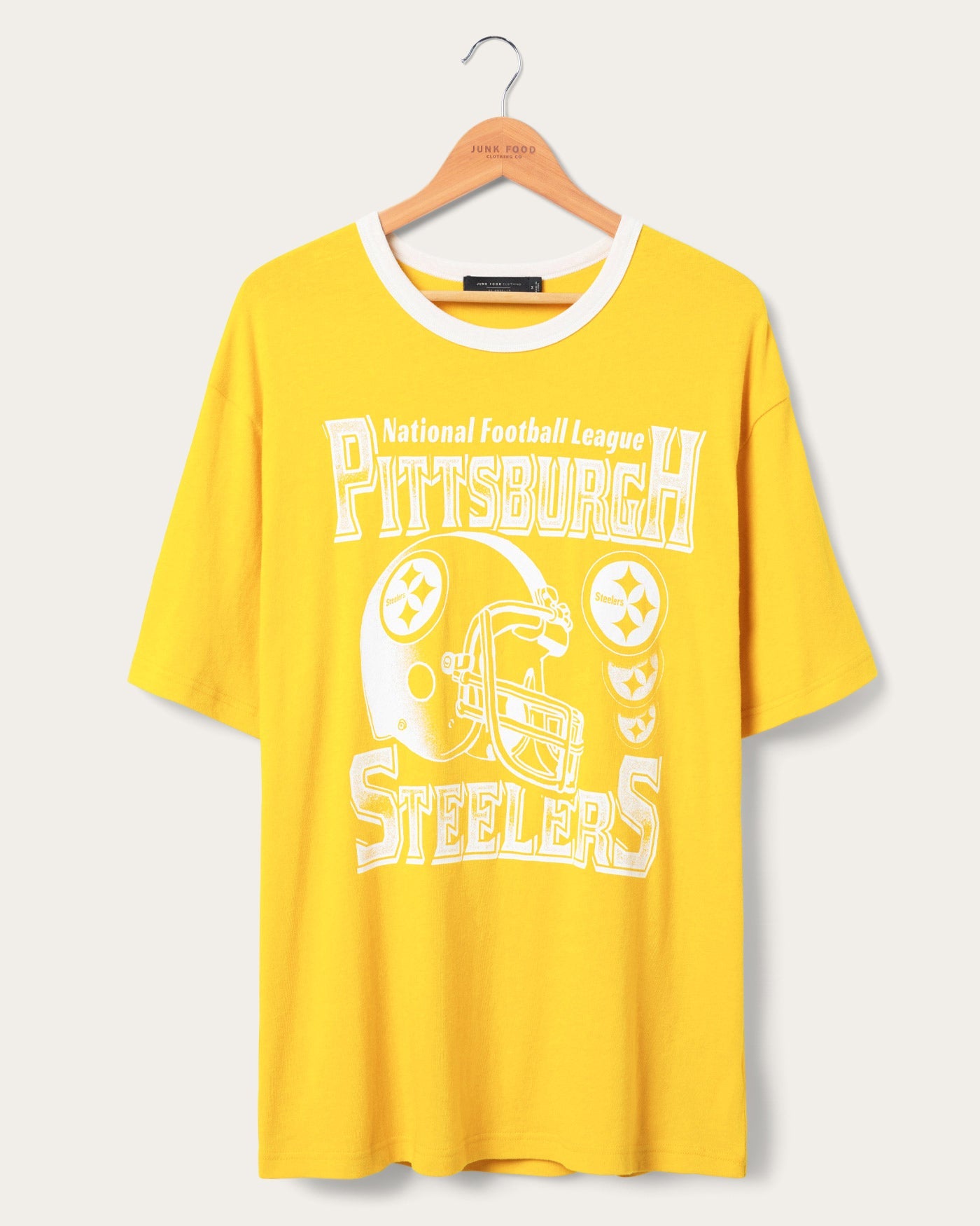 Pittsburgh Steelers Oversized Ringer Tee – Junk Food Clothing