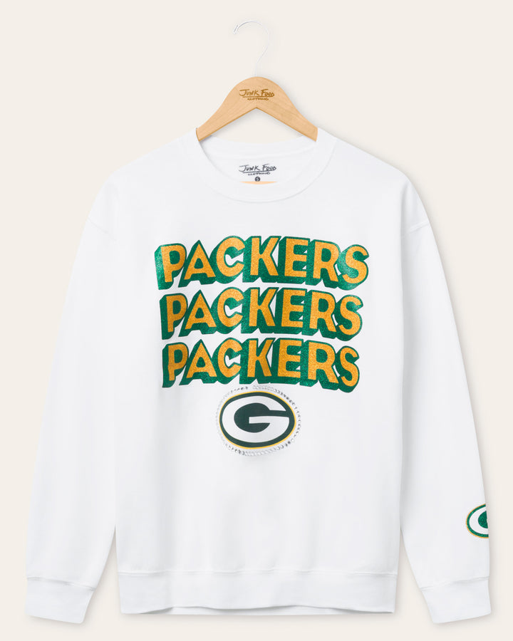 Green Bay Packers Repeat Bling Flea Market Crew Fleece – Junk Food Clothing