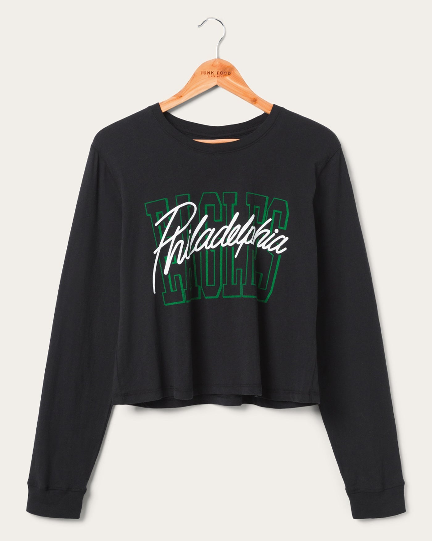 Women's Philadelphia Eagles Timeout Long Sleeve Crop – Junk Food Clothing