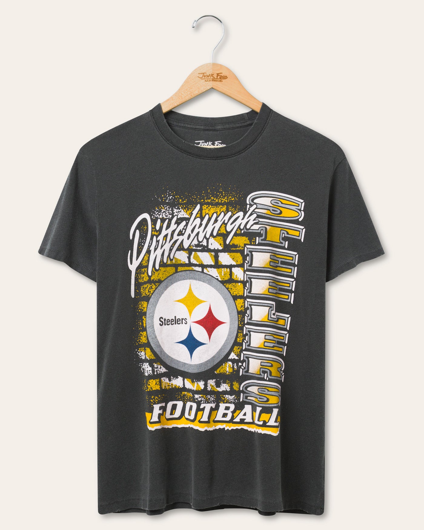 Women's Pittsburgh Steelers Brick Vintage Tee – Junk Food Clothing