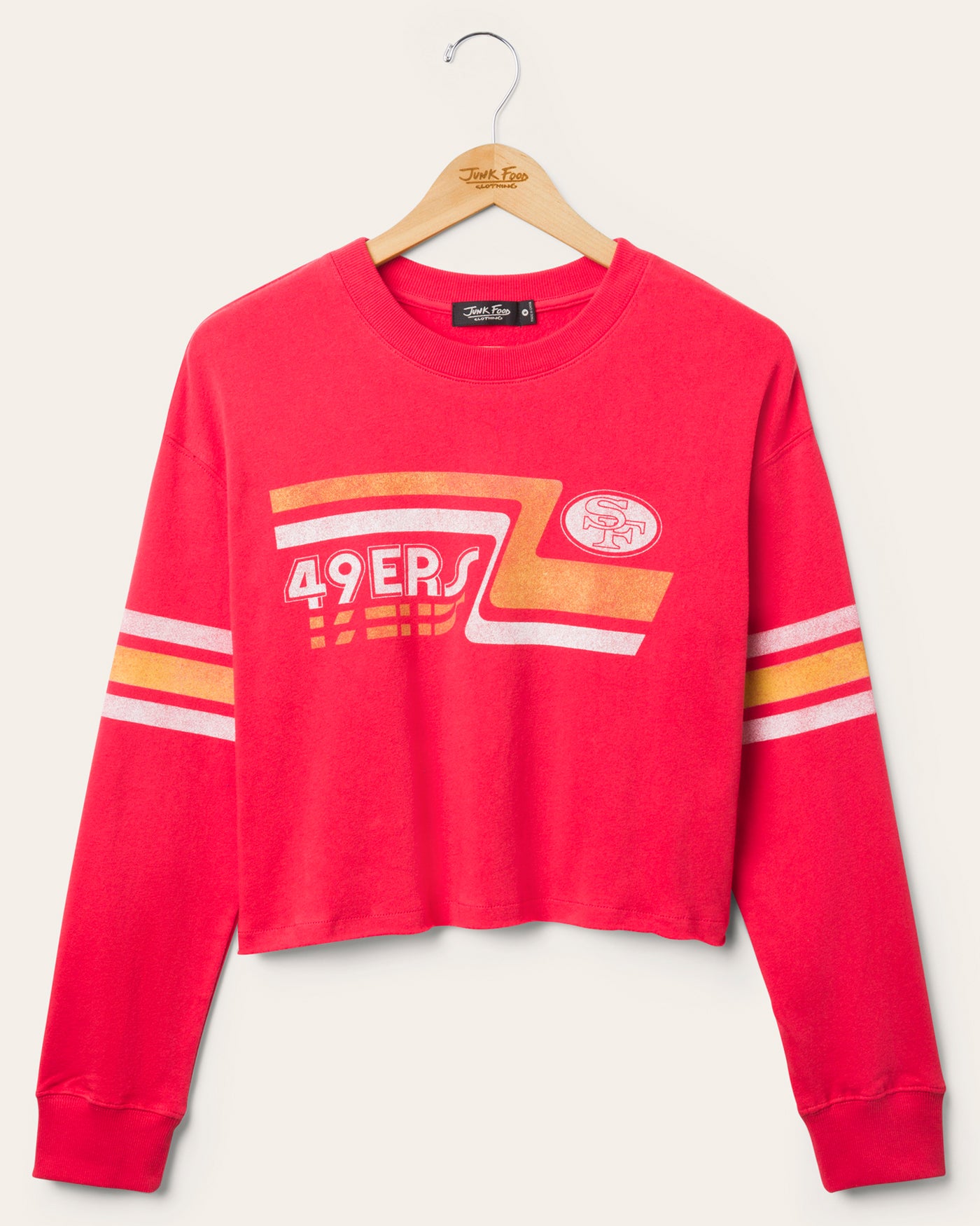 Women's San Francisco 49ers Retro Crop Fleece – Junk Food Clothing