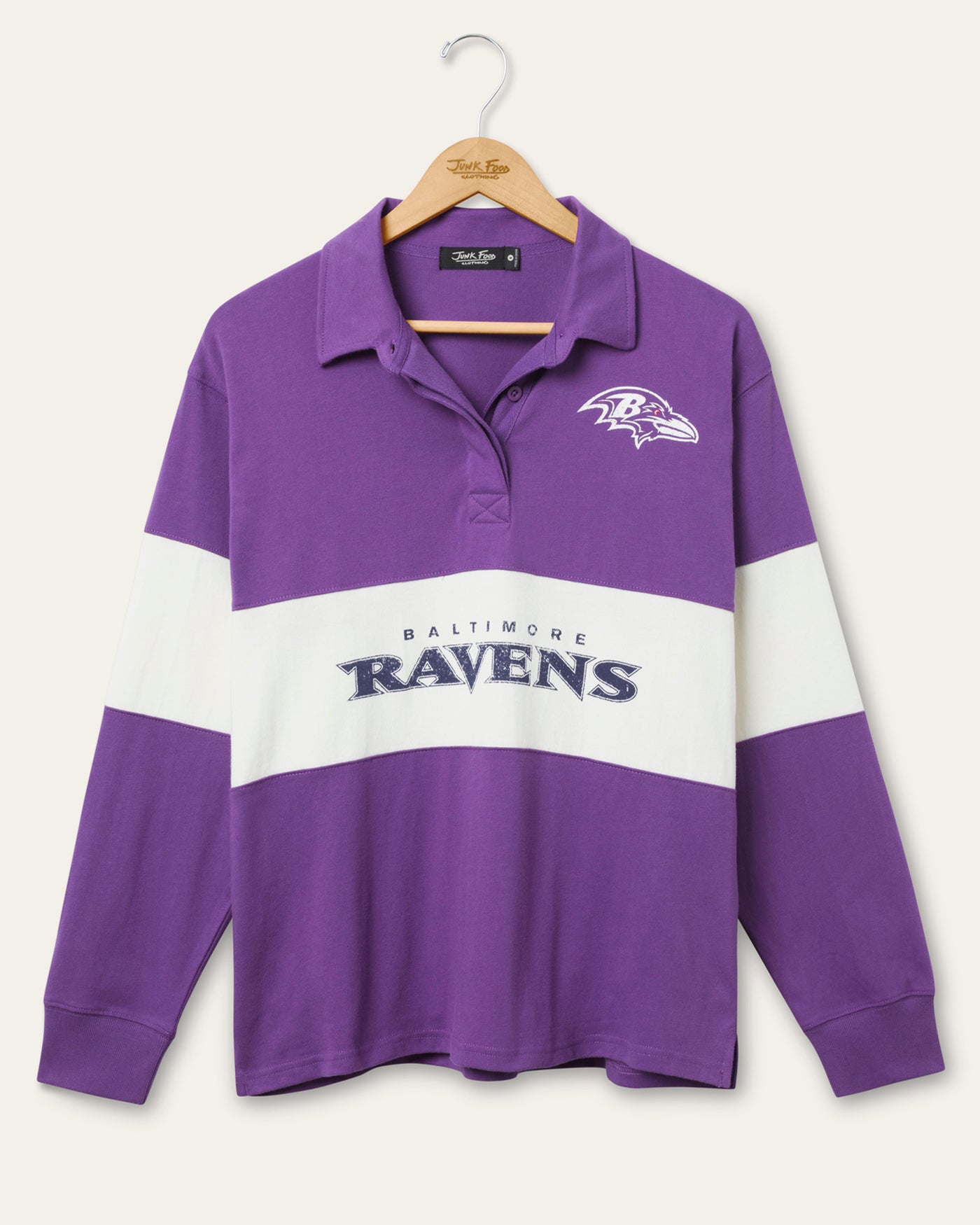 Women's Baltimore Ravens Rugby Long Sleeve – Junk Food Clothing