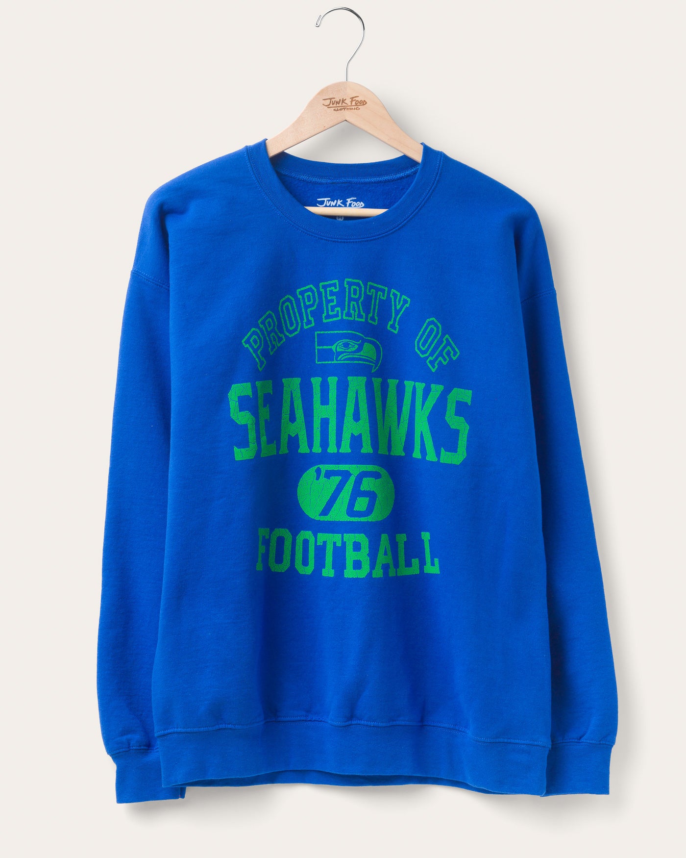 Seattle Seahawks Property Flea Market Crew Fleece – Junk Food Clothing