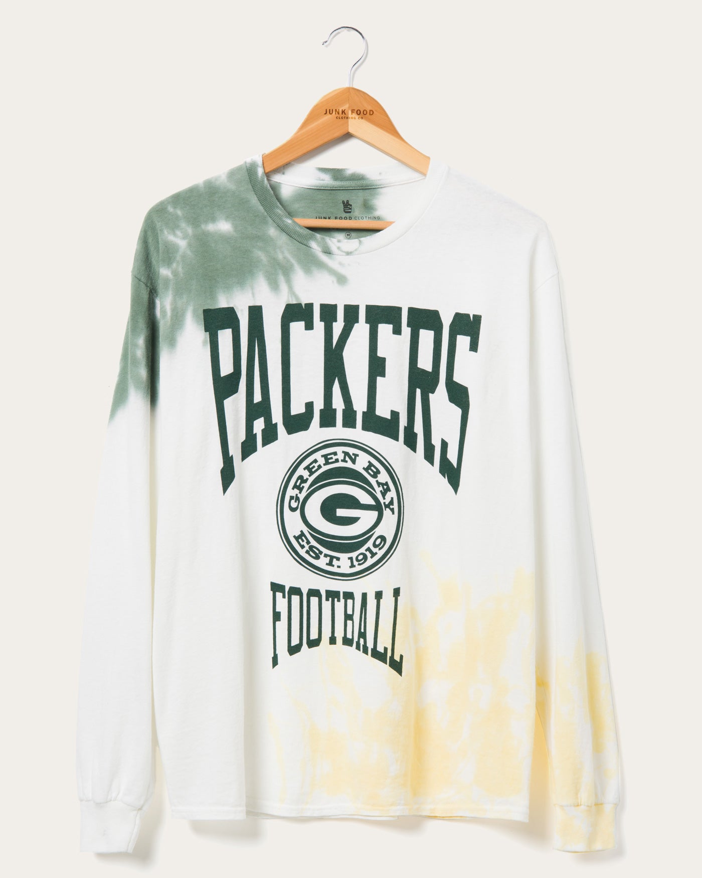 NFL Green Bay Packers Tie Dye Long Sleeve Flea Market Tee | Junk Food ...