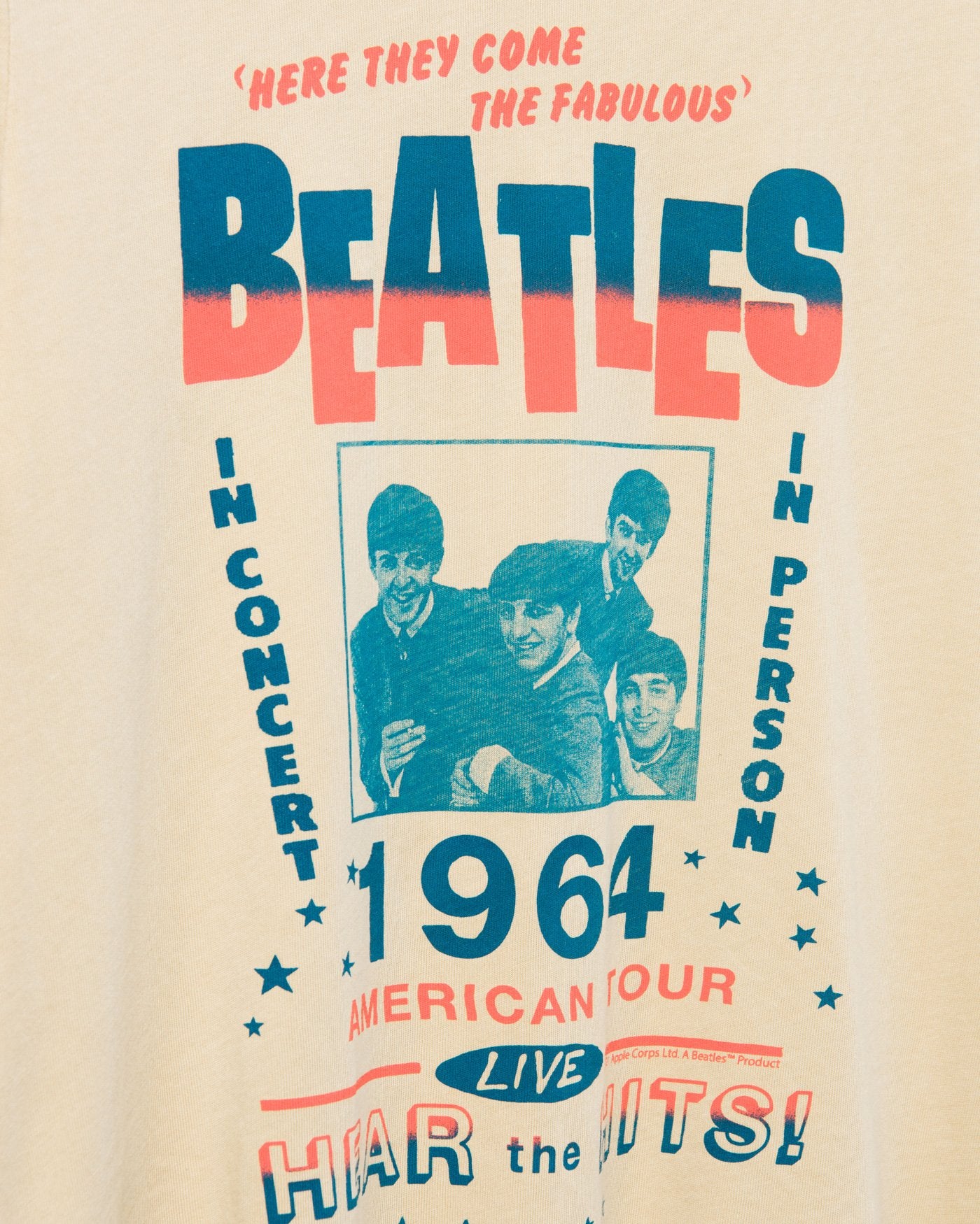 The Beatles 1964 Tour Vintage Tee | Junk Food Clothing | Junk Food Clothing